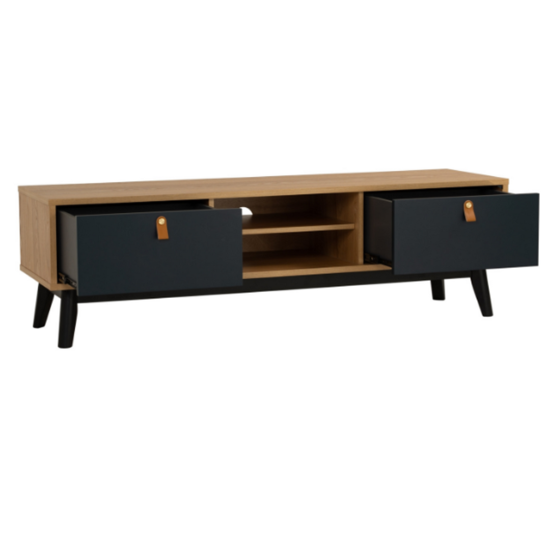 Carrie 1.5M TV Cabinet, Wood - Natural — Novena Furniture Singapore