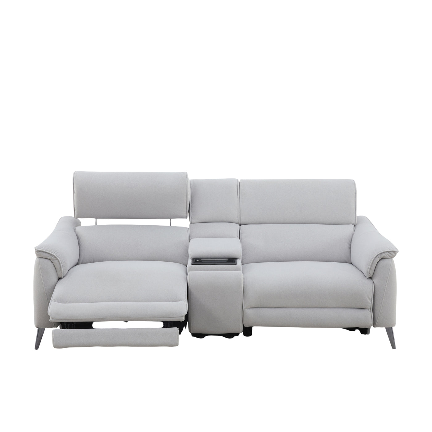 Xander 2.5 Seater Electric Recliner Sofa with Console Box, Fabric ...