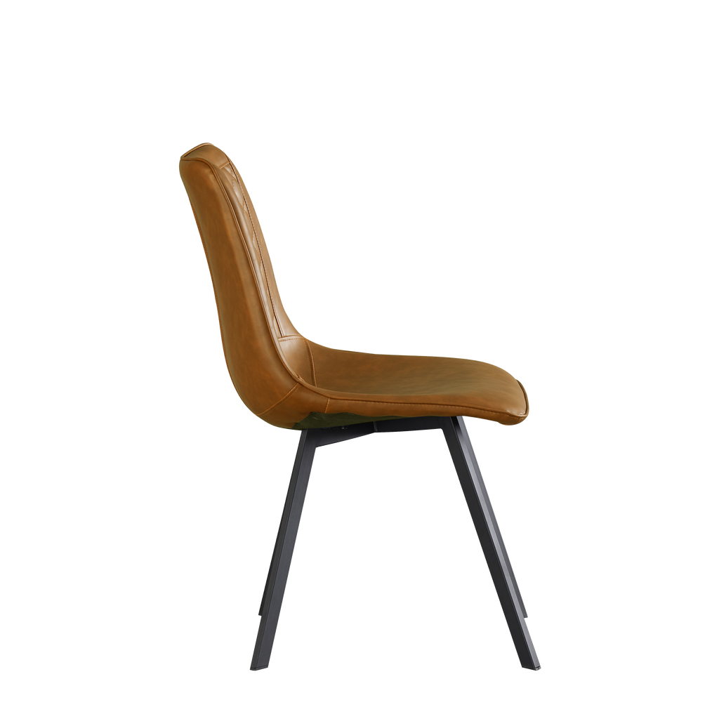 Cabin Dining Chair, Synthetic Leather - Vintage Brown | Novena ...