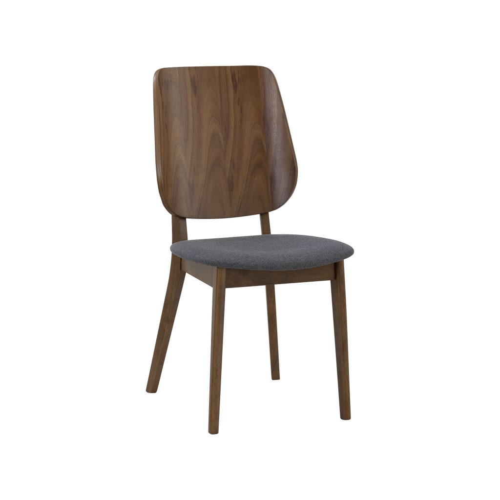 Lavinia Dining Chair, Wood - Cocoa/Battleship Grey | Novena Furniture ...