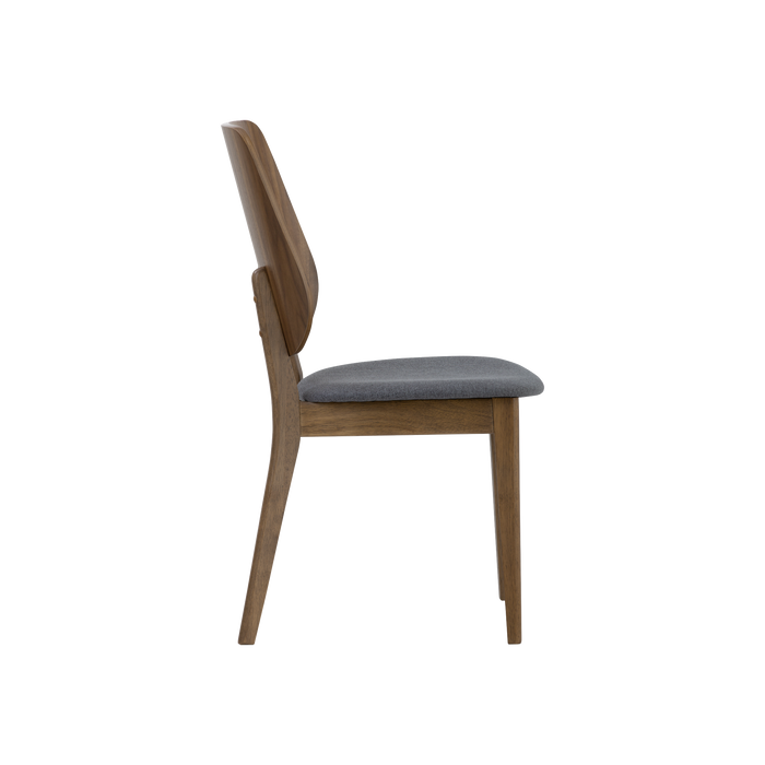 Lavinia Dining Chair, Wood - Cocoa/Battleship Grey | Novena Furniture ...
